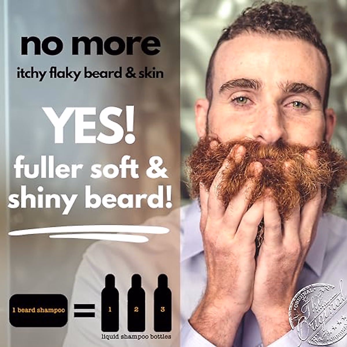 Professor Fuzzworthy's Beard Shampoo Bar - Tasmanian ACV - All Natural Ingredients - Tasmania Australia, 4.2 oz