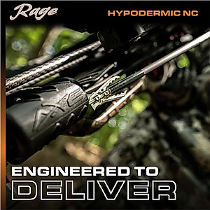 Rage Hypodermic 2-Blade Crossbow NC Broadhead, 100 Grain, Silver, 3 Count