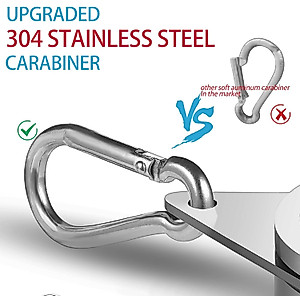 Anovo Flag Pole Rings, Flagpole Rings Aluminum Alloy 360° Rotating Anti Wrap Flag Mounting Spinning Ring Clips for 0.75-1.02 Inch Diameter Flagpole(1 Inch -Pack of 2, Matte Silver)