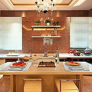 VMVN Placemats,Washable Woven Place Mats for Dining Table,Heat-Resistant PVC Table Mats Set of 6,Easy to Clean