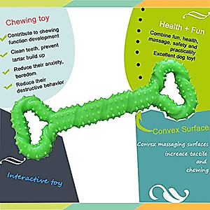 LECHONG Durable Dog Chew Toys 13 Inch Bone Shape Extra Large Dog Toys with Convex Design Strong Tug Toy for Aggressive Chewers Medium and Large Dogs Tooth Cleaning