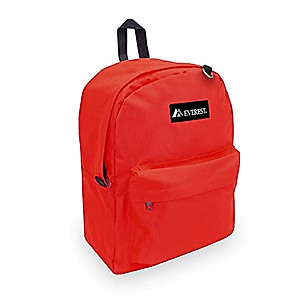 Everest Luggage Classic Backpack, Red, Large