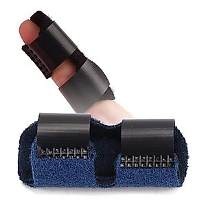 Finger Corrective Sleeve, Finger Splint Brace Corrective Sleeve Fixing Belt Straighten Broken Bent for Arthritis Pain, Sport Injuries, Basketball, Baseball, Bowling(Blue)