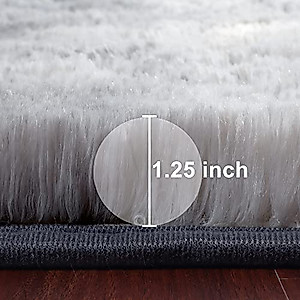 BSTLUV Light Gray Rugs for Bedroom,Soft Carpet,4x6 Area Rug,Fluffy Fur Rugs for Living Room,Kids,Girls,Boys,Baby Room,Playroom,Dorm,Office,Home Decor,Fuzzy Nursery Rug,Bedside Rug,Shaggy Indoor Rug