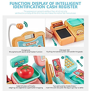 Kids Toys, DIY Supermarket Cash Registers with Fruits, Vegetable, Handmade Pretend Play Toys, Sensory Toys, Educational Toys for Kids 5-7, Cute Stuff Unique Birthday Gifts for Boys Girls