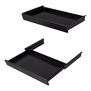 Stand Up Desk Store Add-On Office Sliding Under-Desk Drawer Storage Organizer for Standing Desks (Black)