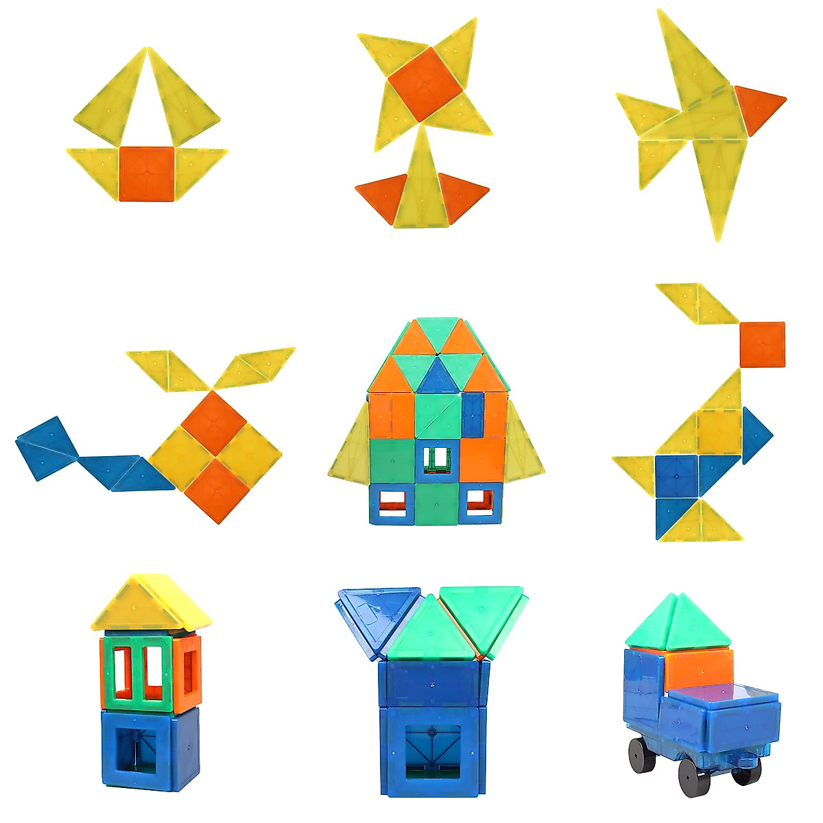 Rotemox 32 Pieces Glow in The Dark Magnetic Tiles Set for Kids 3+, 3D Educational Building Magnetic Blocks, Construction Magnets for Kids Birthday Gift