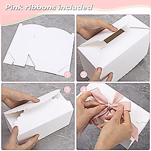 SOSFKIM Tumbler Gift Treat Boxes 24 Pack - 8x4x4in Paper Boxes for Gifts Boxes with Lids, Mug Boxes for Wedding, Bridesmaid Proposal, Party Shower, Christmas