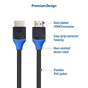 Cable Matters 3-Pack High Speed HDMI Cable 6 ft with 4K @60Hz, 2K @144Hz, FreeSync, G-SYNC and HDR Support for Gaming Monitor, PC, Apple TV, and More