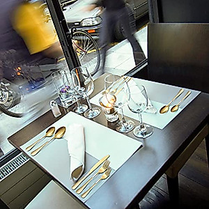CREATIVE HOBBIES 20-Piece Silverware Set For 5,Checkered Pattern Mirror Finish Smooth Stainless Steel Fork Spoon Set Silverware Flatware Cutlery Set Include Knife/Fork/Spoon,D