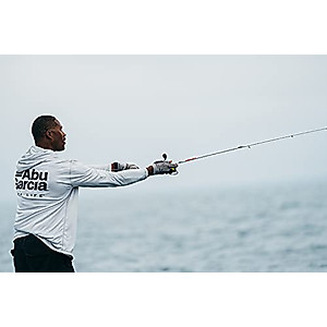 Abu Garcia 7’ Max X Fishing Rod and Reel Spinning Combo, 3 +1 Ball Bearings with Lightweight Graphite Body & Rotor, Rocket Line Management System,Red