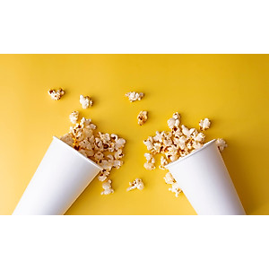 Lakesstory 50 Pack 9 oz White Disposable Paper Coffee Cups with Lid - Hot/Cold Beverages - Home Use - Microwave Safe - Compostable