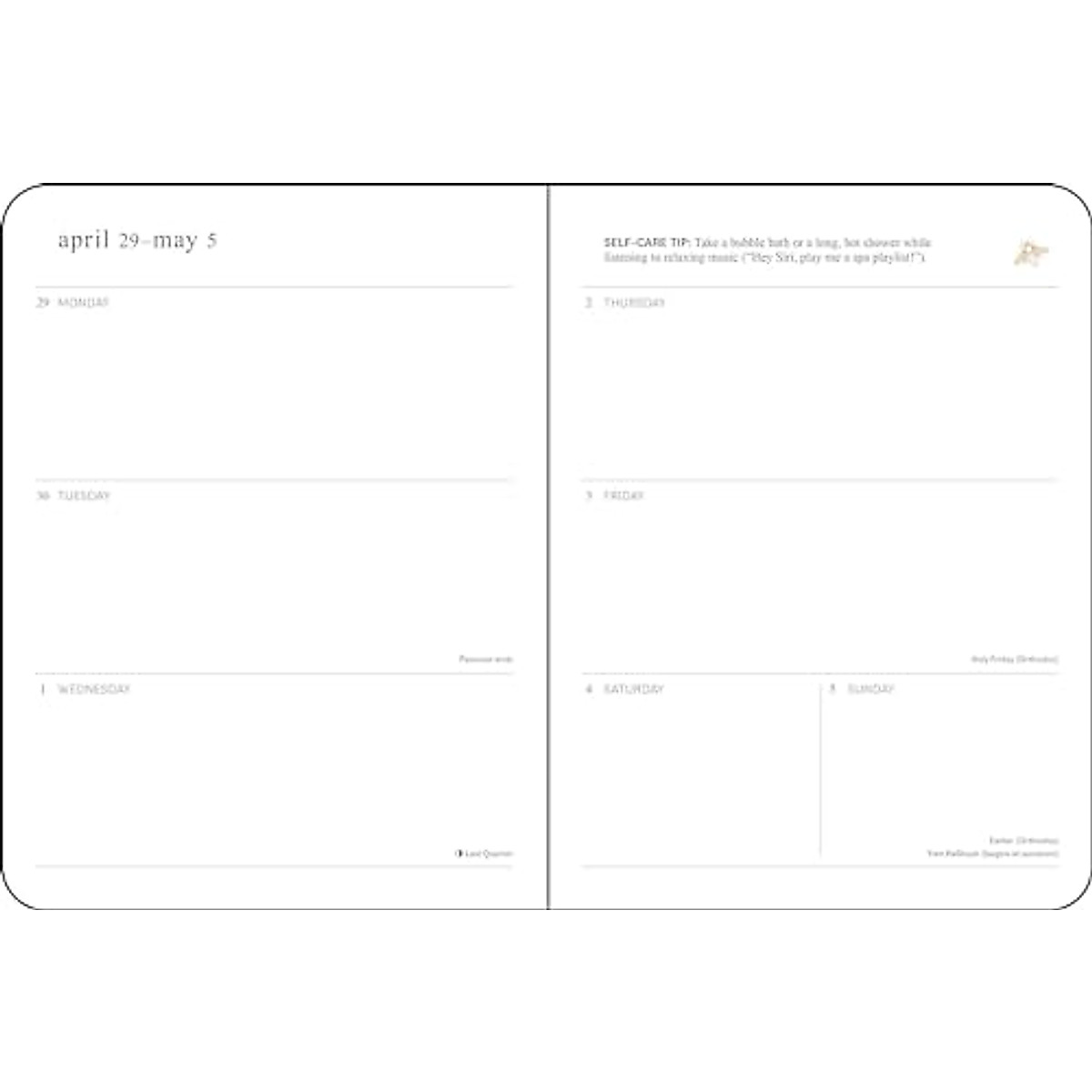 milk and honey 12-Month 2024 Monthly/Weekly Agenda Calendar