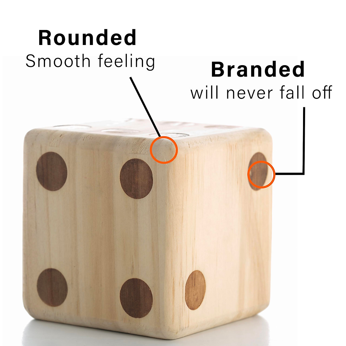 SPORT BEATS Giant Wooden Yard Dice, Outdoor Games Set of 6 with Two Games Party Lawn Games