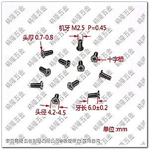Screw 1000pcs/lot CM2.56 Steel with Black Znic Plus Hard Laptop Screw (Notebook Computer Screw)