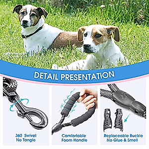 BAAPET 2/4/5/6 FT Dog Leash with Comfortable Padded Handle and Highly Reflective Threads for Small Medium and Large Dogs (5FT-1/2'', Black)