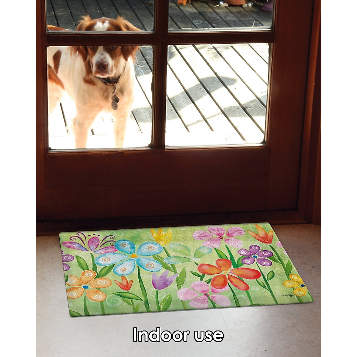 Toland Home Garden 800008 Spring Blooms Spring Door Mat 18x30 Inch Flower Outdoor Doormat for Entryway Indoor Entrance