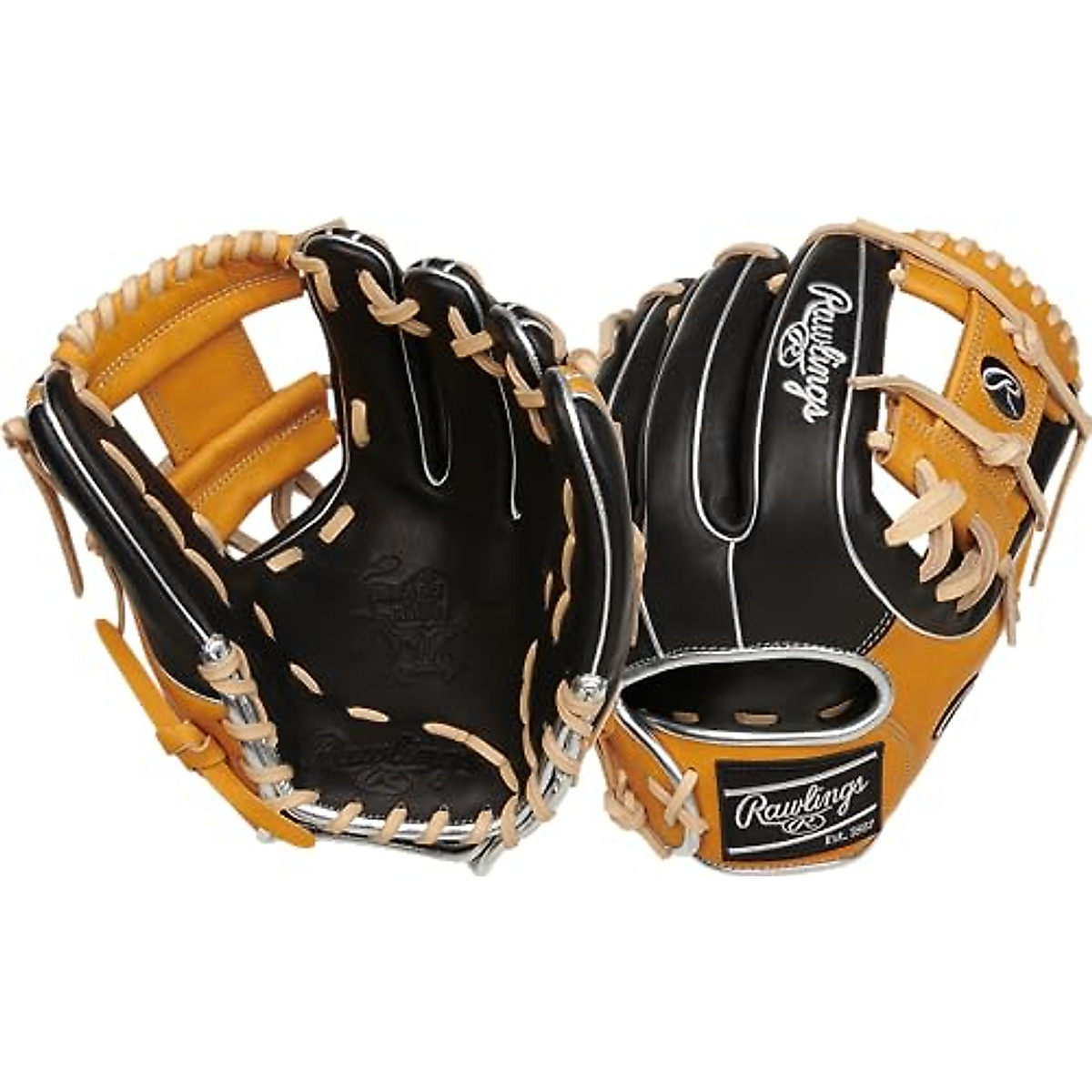 Rawlings | HEART OF THE HIDE R2G Baseball Glove | Right Hand Throw | 11.5" - Pro I-Web | Black/Tan