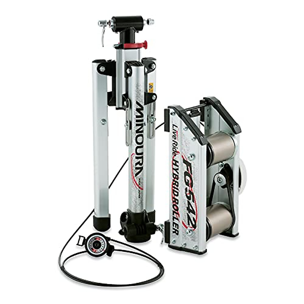 Minoura FG542 LiveRide Hybrid Bicycle Roller, Silver, Standard