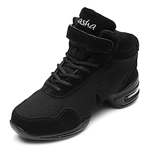 SWDZM Men/Women Modern Dance Shoes/Hip-hop Jazz/Sport/Outdoor Shoes B60 Black 8.5 D(M) US