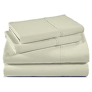 Sheets for Cot Bunk Bed-Cot Size Mattress Sheets-Fitted Cot Sheet Perfect for Narrow Twin/Cot Size/Rv Bunk/Guest Bed Replacement/30 X 75" Mattress/Camping Cot, Ivory, Cotton Cot Sheets 4(PCs)