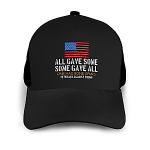 Anti Trump Veterans Against Cadet Bone Spurs Draft Dodger Baseball Cap Men Women - Classic Trucker Hat Black