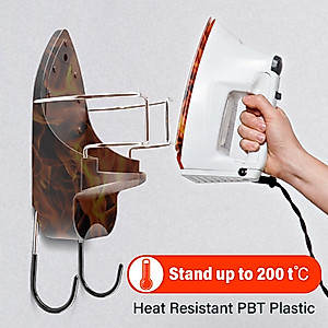 Alpinista Ironing Board Hanger Wall Mount Ironing Board Holder Wall Mount for Laundry Rooms Storage Organizer, Black