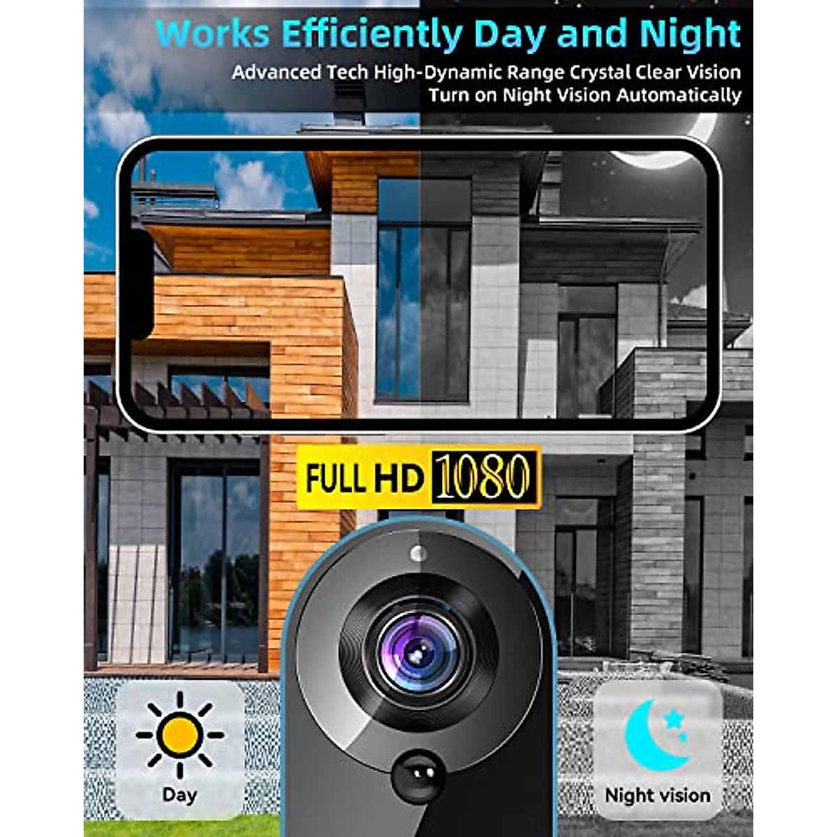 sectelli 2023 Enhanced Doorbell Camera Wireless, Support WiFi at 5GHz Mixed with 2.4GHz, Support Link to Alexa Speaker, 1080P Video, 2-Way Audio,Battery Powered,Smart Video Doorbell