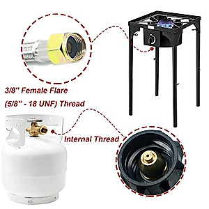 NQN Upgraded 12 FT 0-30 PSI High Pressure Adjustable Propane Regulator with Gauge 0~60PSI Gas Flow Indicator, QCC1 x 3/8" Female Flare Fitting with 3/8 Flare x 1/8 MNPT, Stainless Braided Propane Hose