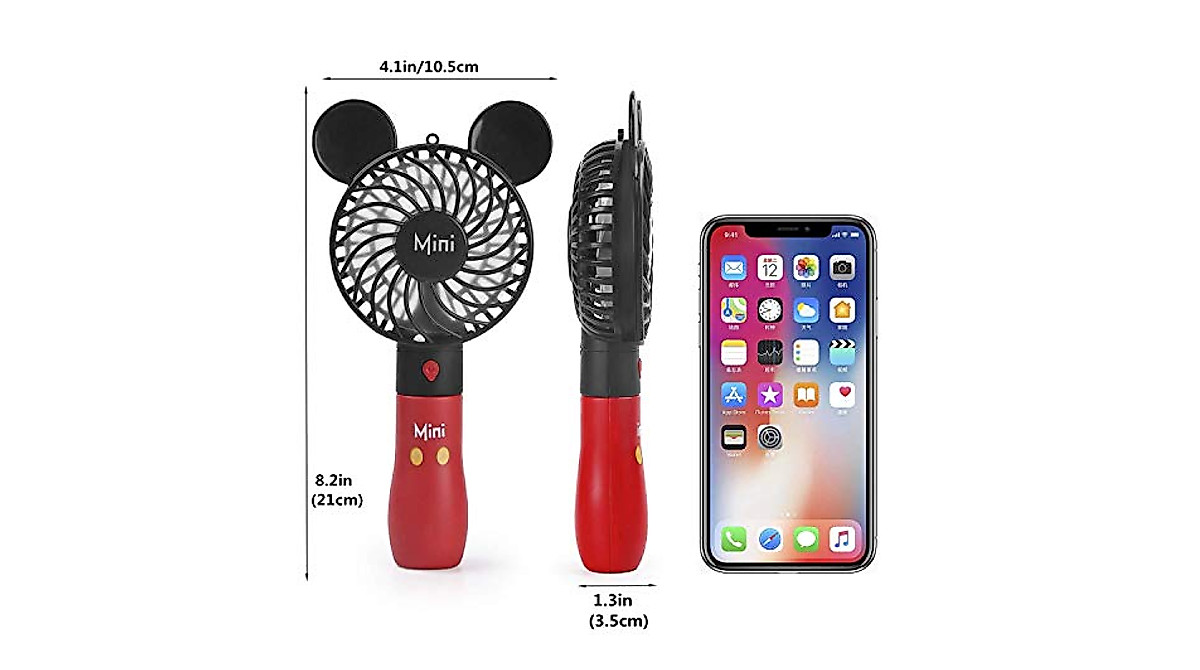 Crethinkaty Cartoon Hand Held Fan - Portable USB Fan