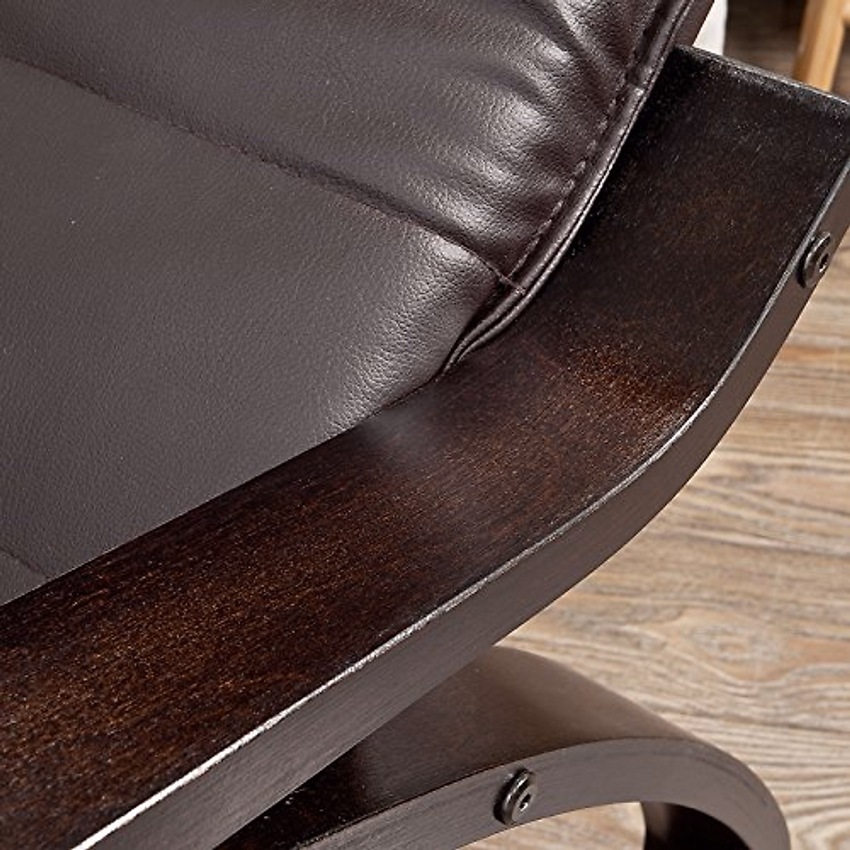 Haotian New Relax Rocking Chair Lounge Chair with Adjustable Footrest and Removable Side Bag, FST20-BR