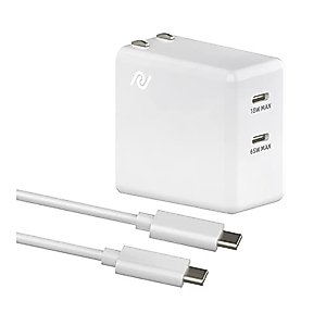 Powerland USB C GaN Charger 33W Usmile33 Ultra-Thin, PD PPS Fast Charger Adapter Compatible with iPhone 14/13/12,Pixel,Galaxy,iPad/iPad Mini,Galaxy S Series, MacBook Pro/Air and More (with Cable)