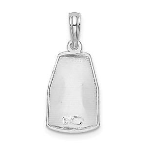 Diamond2Deal 925 Sterling Silver Small Key West USA Pendant (L- 22.3mm)