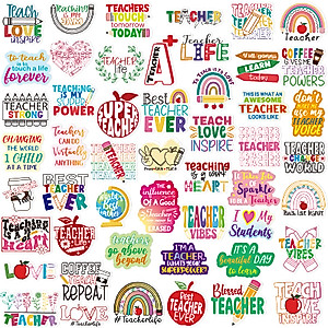 Teacher Stickers Vinyl Waterproof Teacher Appreciation Gifts for Laptop Water Bottle Back to School Supplies 100Pcs