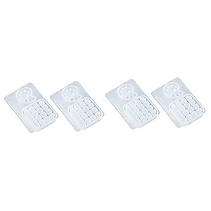 COHEALI 4 Pcs Palette Stencil Crystal Mold Crystal Resin Mold Crystal Tray Eyeshadow Pallets Lipstick Holder Epoxy Resin Molds DIY Accessories Paint Tray Box Mould Paint Tray Box Mold Clay