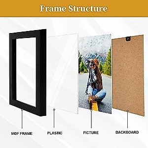4x6 Picture Frame Set of 14, Wood Photo Frame for 4x6 Pictures, Tabletop or Wall Mount Display Picture Frames for Prints, Photos, Paintings, Landscape and Kids Artwork (Black)