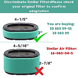 32 083 09-S Air Filter 7000 Maintenance Kit with Fuel Filter Compatiable with Kohler 32 083 09 32 883 09-S1 KT610 KT620 KT715 KT725 KT730 KT735 KT740 KT745 19HP-26HP Engine MTD Lawn Mower