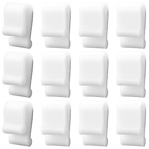 12pcs Dutch Oven Lid Protector Clips, Silicone Cookware Protector Clips Pot Lid Flexible Bumpers Lifter Accessories for Stacking Pan and Display of Dutch Oven Pots (White)