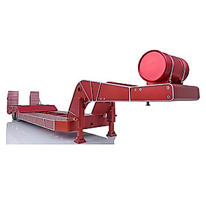 Metal LESU 1/14 Trailer Hydraulic Lifting Tailboard for RC Tractor (red)