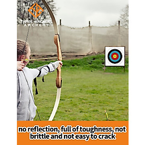 THREE ARCHERS 20pcs Targets Paper Standard Archery 23.6In 10 Ring Bow and Arrow Targets for Hunting & Shooting Archery Accessories for Target Practice