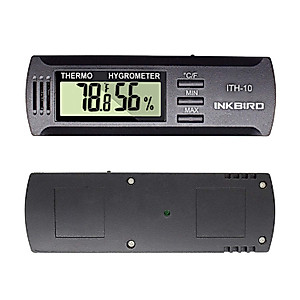 Inkbird ITH-10 Digital Thermometer and Hygrometer Temperature Humidity Monitor Humidor Guitar Ukulele Mason Jar