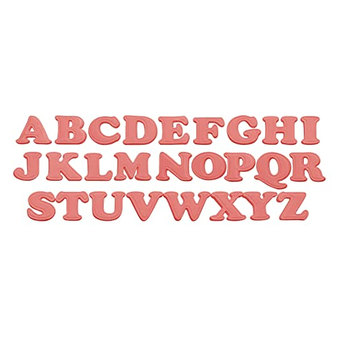 Ateco 5870 Alphabet Fondant Plunger Cutter and Embosser 26-Piece Set, White