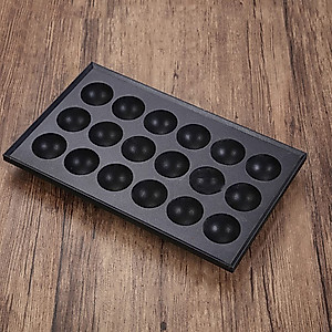 Takoyaki Pan, 28 Takoyaki Maker Baking Pan Japanese Octopus Meatball Grill Pan Egg Mold Tray Plate for Home Kitchen Cake Cooking Tool (13x7.9Inches)