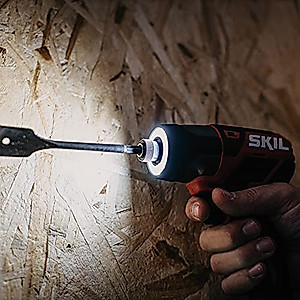 SKIL 2-Tool Drill Combo Kit: PWR CORE 12 Brushless 12V 1/2" Cordless Drill Driver & Brushless 1/4" Hex Cordless Impact Driver, Includes 2.0Ah Lithium Battery & PWR JUMP Charger - CB742901, Red