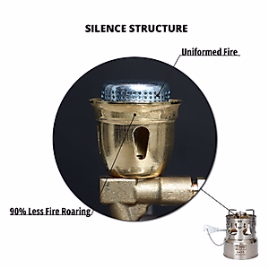 IWALKER G43S Portable Camping Backpacking Stove | Outdoor Gasoline Stove Silent Burner| With Spare Valve Parts BURNER JET NOZZLE NEEDLE for Hiking Travel Picnic Emergency