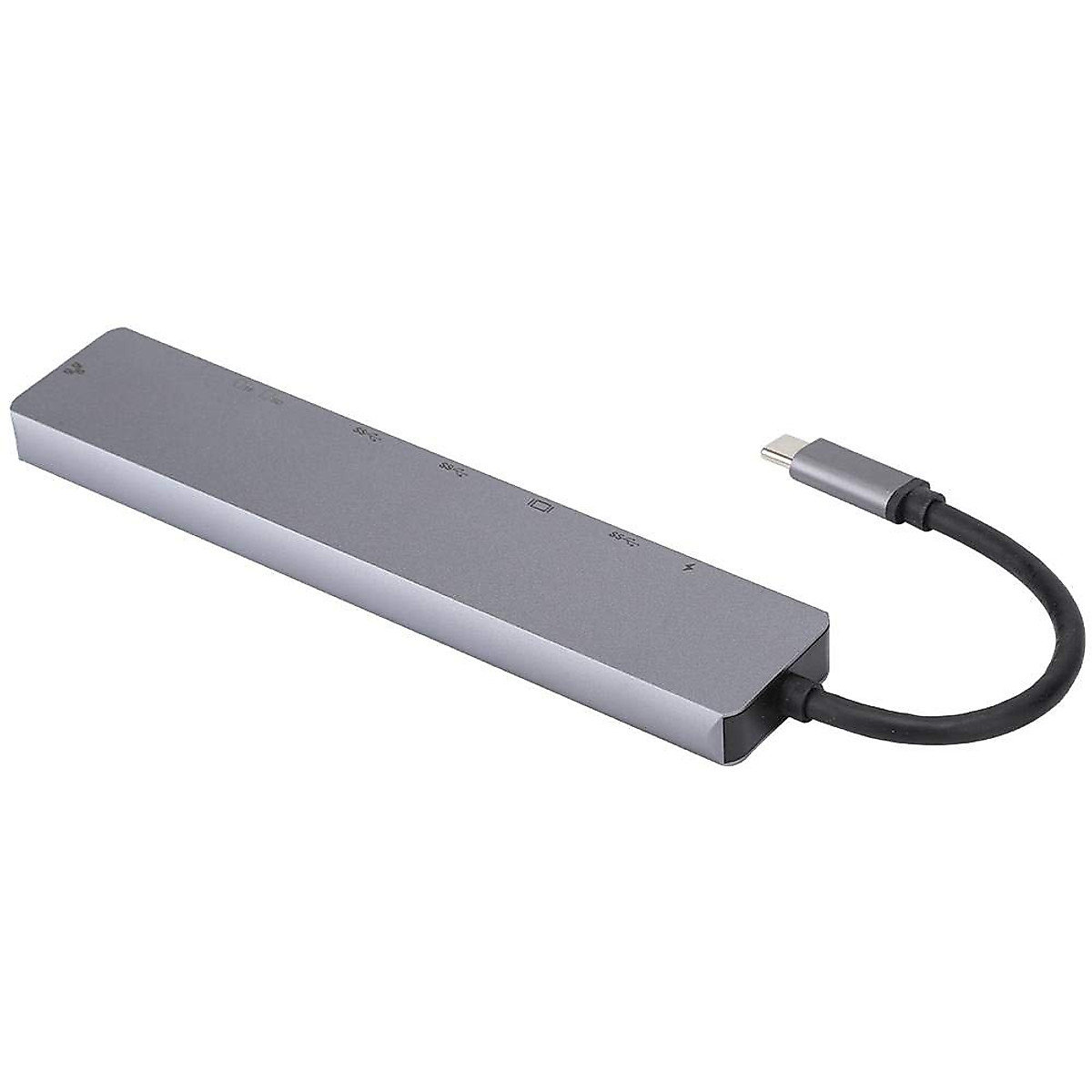 8 in 1 HUB, USB3.0 HDMI HUB Multiport Adapter, Plug-and-Play Memory Card Reader for Laptop with Aluminum Alloy Case.