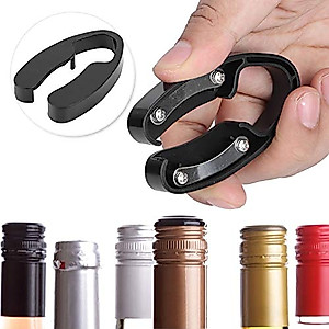 Easy Wine Bottle Opener Blade Foil Paper Cutter for Wine Bottles Tin Wrapper Opener ((Black))