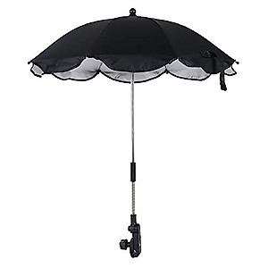 Sanmenxiadongjun Baby Comfort Universal Stroller Umbrella Anti UV 50 +, Universal Stroller Umbrella with Adjustable Arm, Folding Stroller Parasol for Outdoor Beach Outdoor Garden