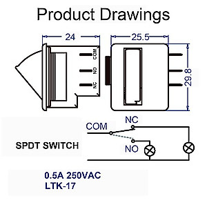 Heyiarbeit Refrigerator Door Light Switch 3Pin Universal Replacement LTK-17 Momentary Fridge Switch NC AC 250V 0.5A for Most Refrigerators Freezer White 2Pcs