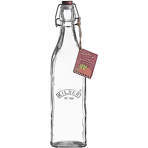 Kilner Clip Bottle, 33.8 fl oz (1 L), Clear